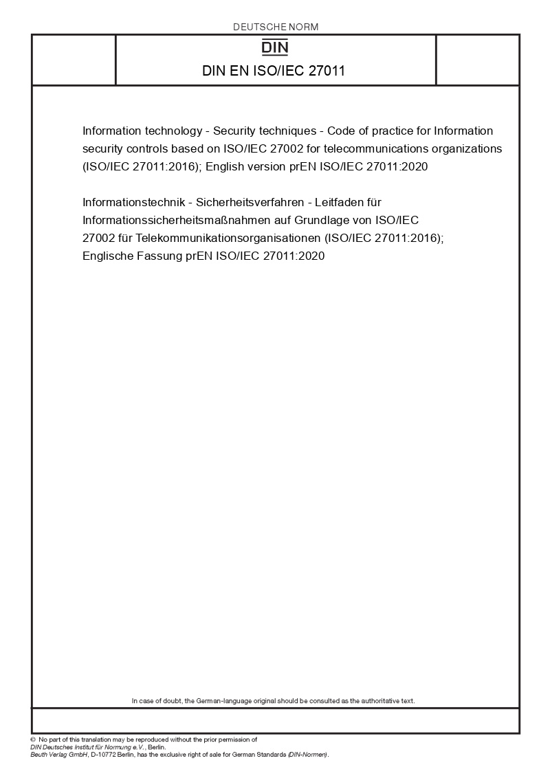 DIN EN ISO/IEC 27011