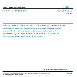 CSN EN ISO 6872 - Dentistry - Ceramic materials