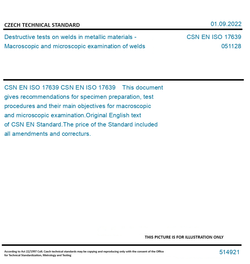 CSN EN ISO 17639 - Destructive tests on welds in metallic materials ...