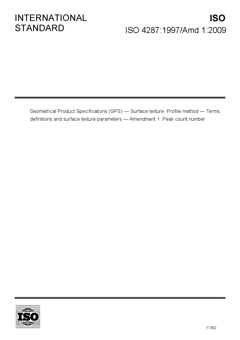 ISO 4287:1997/Amd 1:2009