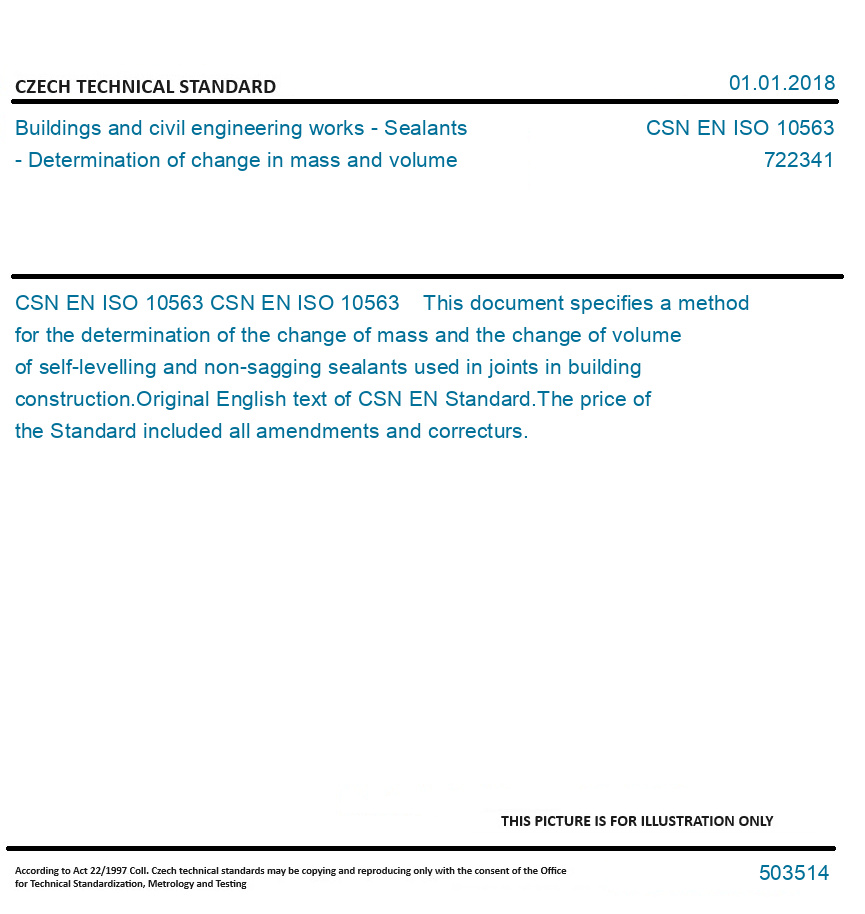 CSN EN ISO 10563 - Buildings and civil engineering works - Sealants ...