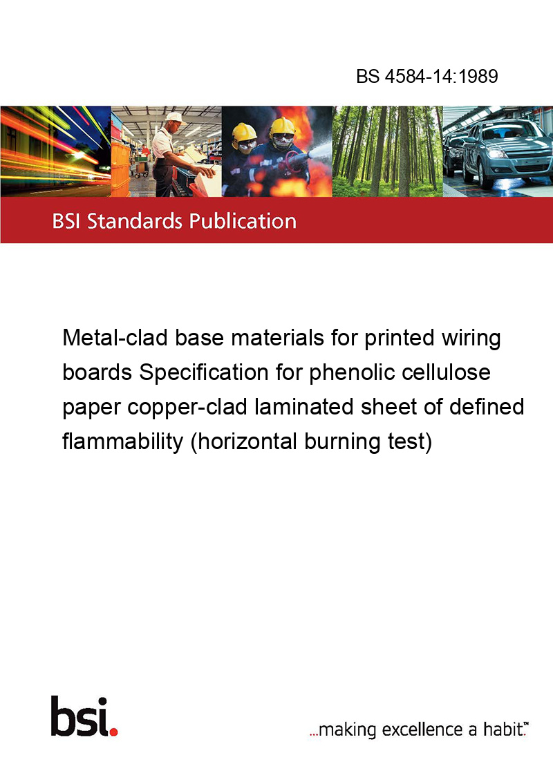 BS 4584-14:1989 Metal-clad base materials for printed wiring boards ...