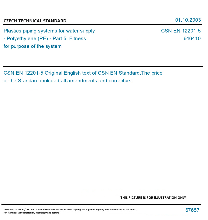 CSN EN 12201-5 - Plastics piping systems for water supply ...