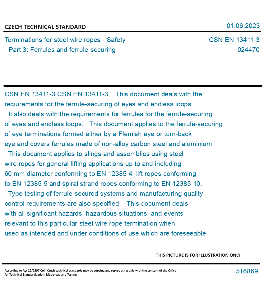 CSN EN 13411-3 - Terminations for steel wire ropes - Safety - Part 3 ...