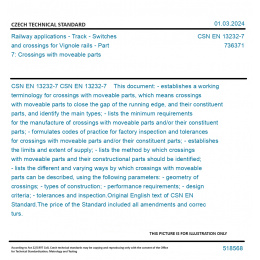 CSN EN 13232-7 - Railway applications - Track - Switches and crossings ...