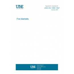 UNE EN 1869:1997 Fire blankets