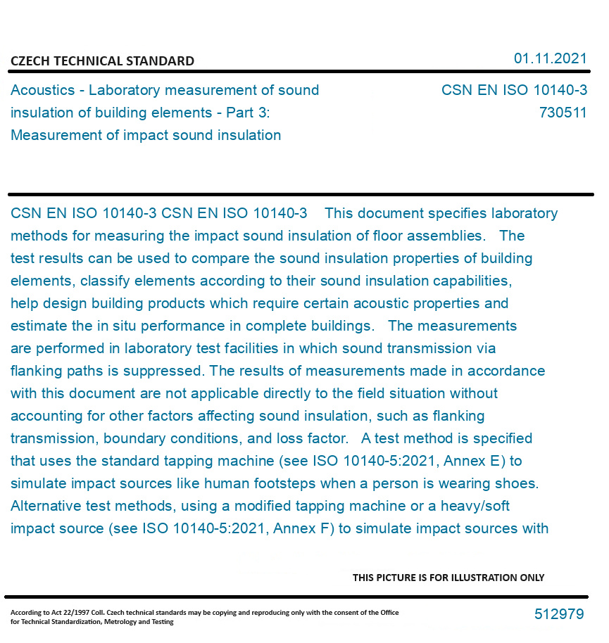 CSN EN ISO 10140-3 - Acoustics - Laboratory measurement of sound ...