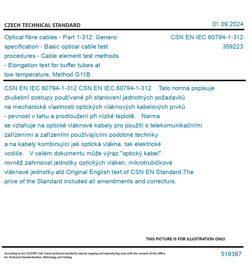 CSN EN IEC 60794-1-312 - Optical fibre cables - Part 1-312: Generic ...