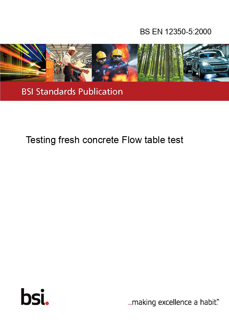 BS EN 12350-5:2000 Testing fresh concrete Flow table test