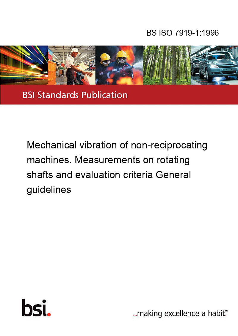BS ISO 7919-1:1996 Mechanical vibration of non-reciprocating machines ...