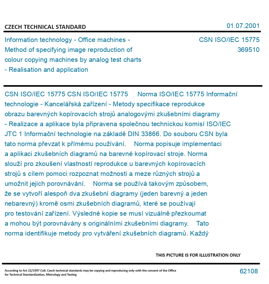 CSN ISO/IEC 15775 - Information technology - Office machines - Method ...