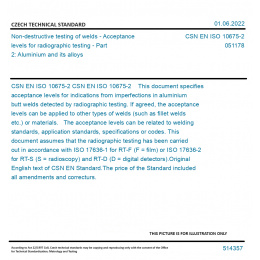 CSN EN ISO 10675-2 - Non-destructive testing of welds - Acceptance ...