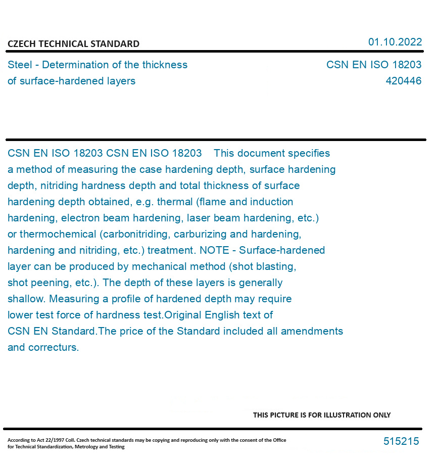 CSN EN ISO 18203 - Steel - Determination of the thickness of surface ...