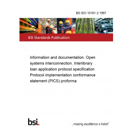 BS ISO 10161-2:1997 Information and documentation. Open systems ...