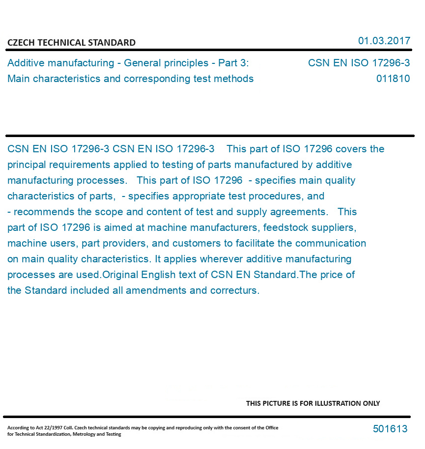 CSN EN ISO 17296-3 - Additive manufacturing - General principles - Part ...