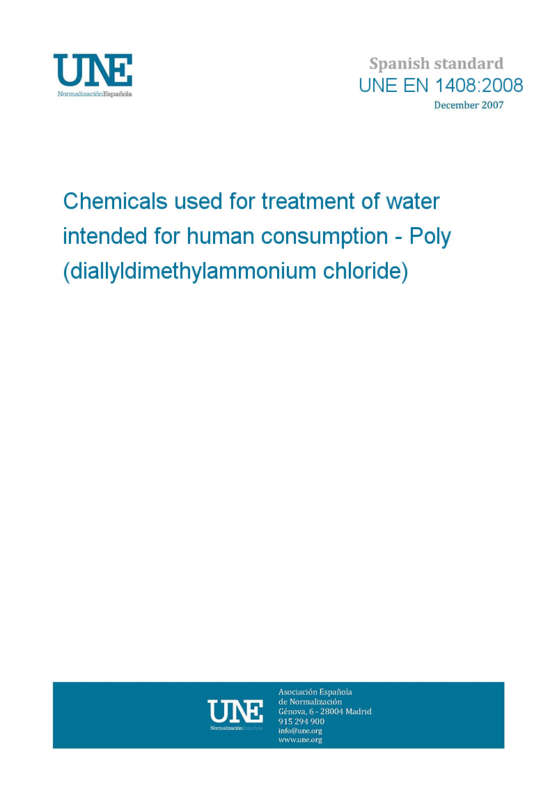 UNE EN 1408:2008 Chemicals used for treatment of water intended for ...