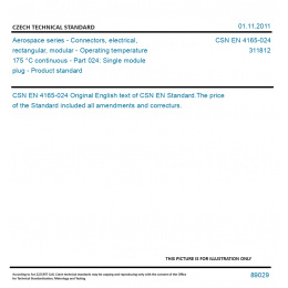 CSN EN 4165-024 - Aerospace series - Connectors, electrical ...