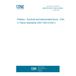 UNE EN ISO 1043-4:2022 Plastics - Symbols and abbreviated terms - Part ...