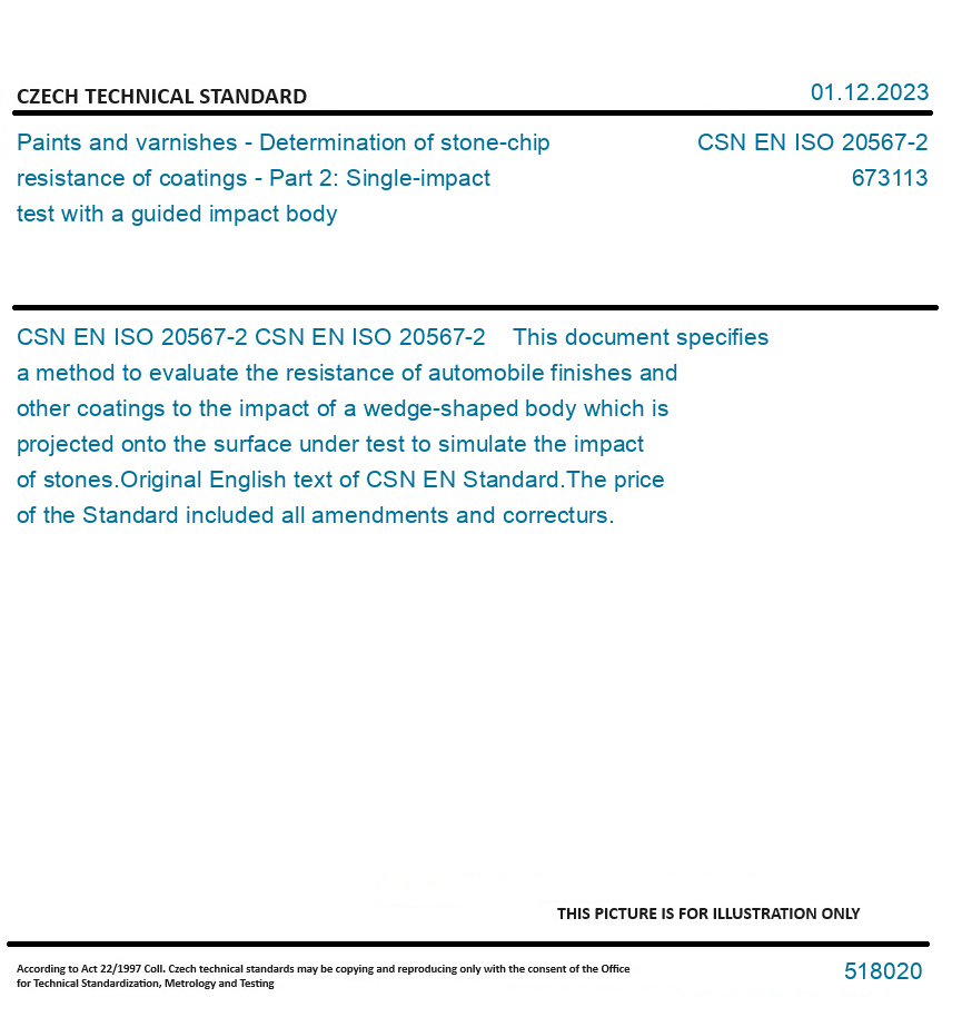 CSN EN ISO 20567-2 - Paints and varnishes - Determination of stone-chip resistance of coatings ...