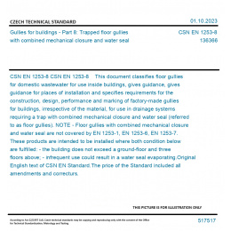 CSN EN 1253-8 - Gullies for buildings - Part 8: Trapped floor gullies ...