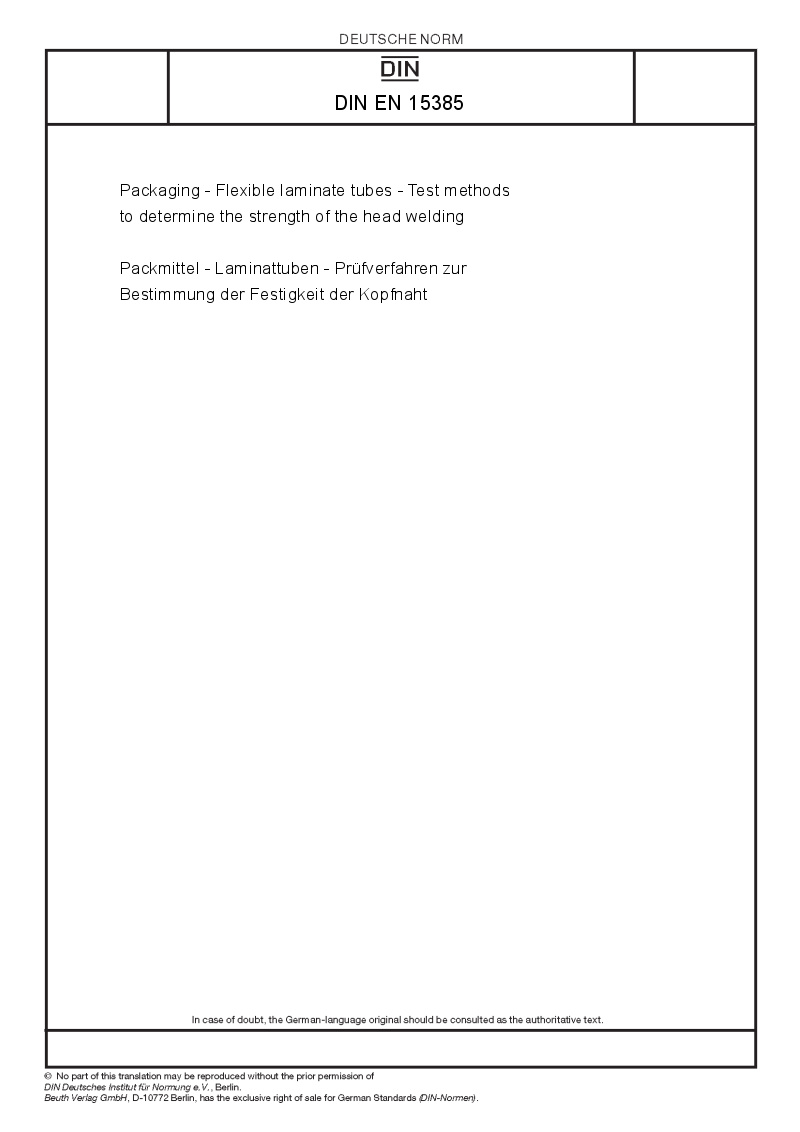 DIN EN 15385 European Standards