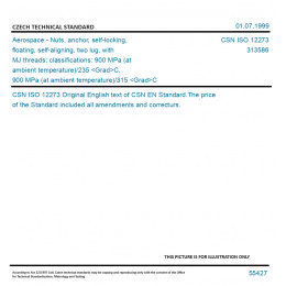 CSN ISO 12273 - Aerospace - Nuts, anchor, self-locking, floating, self ...