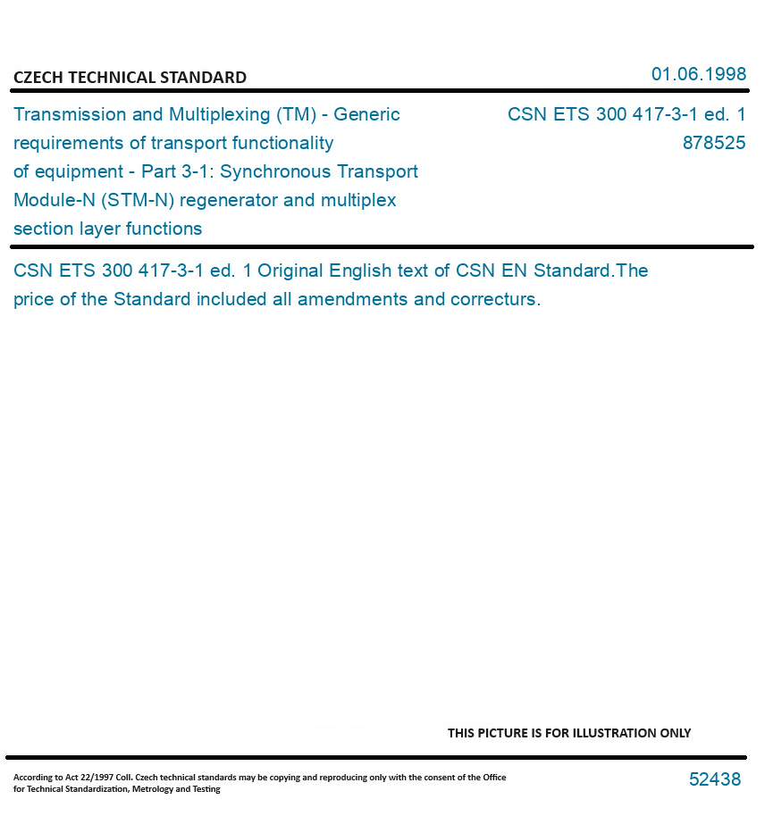 CSN ETS 300 417-3-1 ed. 1 - Transmission and Multiplexing (TM ...