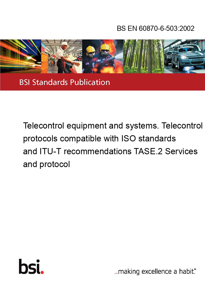 BS EN 60870-6-503:2002 Telecontrol equipment and systems. Telecontrol ...