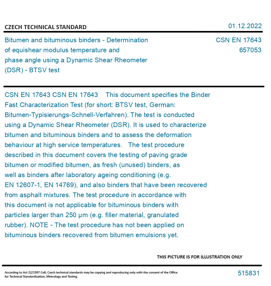 CSN EN 17643 - Bitumen and bituminous binders - Determination of ...