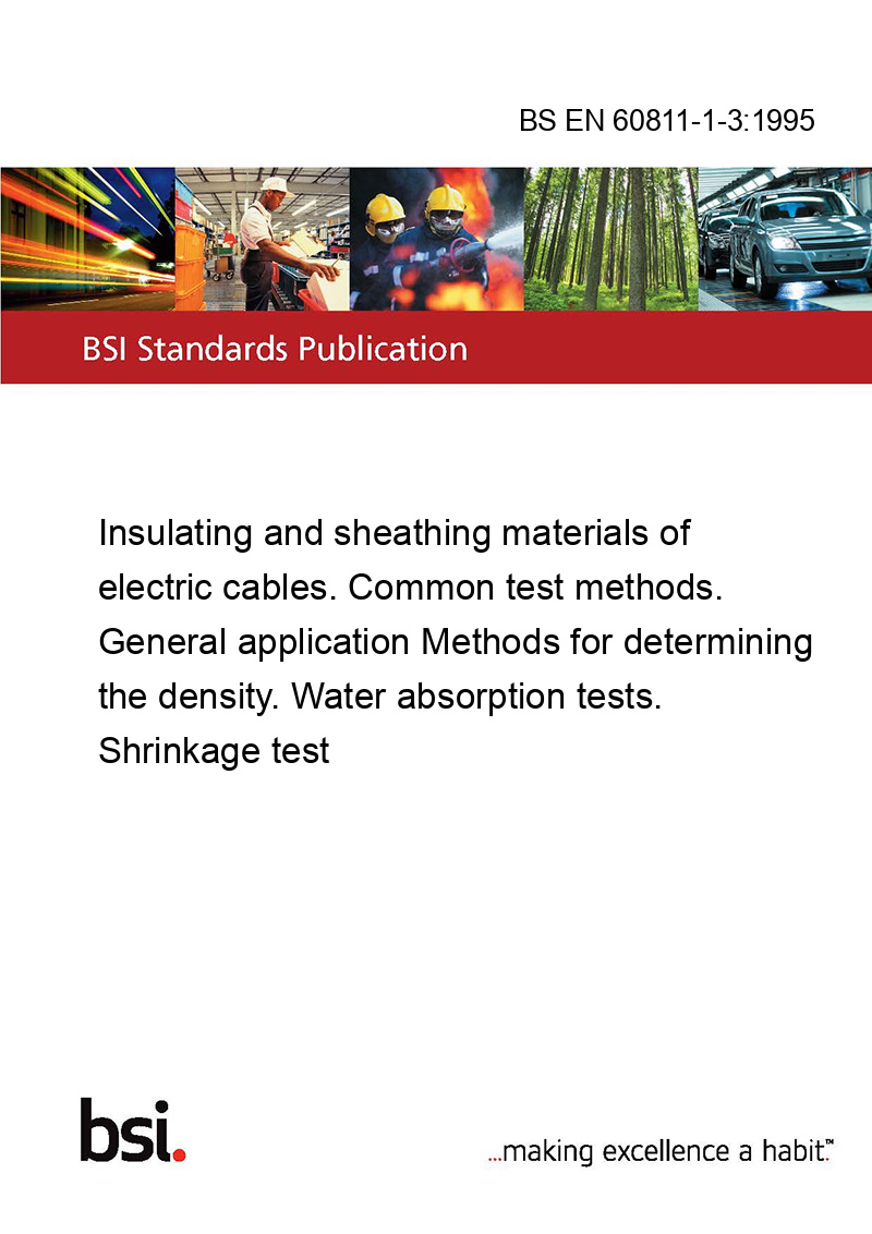 BS EN 60811-1-3:1995 Insulating and sheathing materials of electric ...