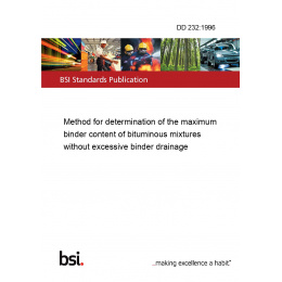 DD 232:1996 Method for determination of the maximum binder content of ...