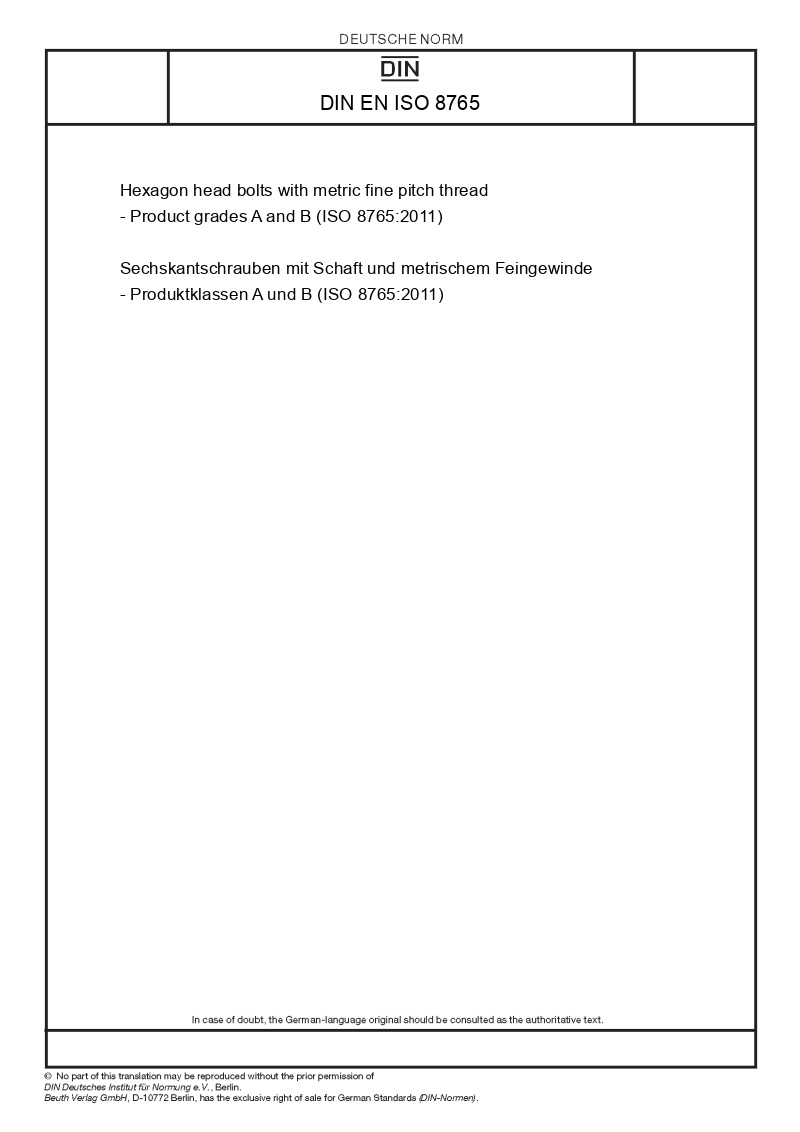 DIN EN ISO 8765 - European Standards
