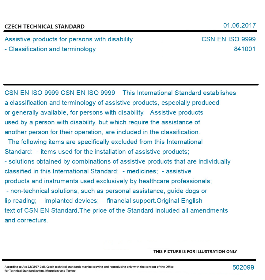 CSN EN ISO 9999 - Assistive products for persons with disability ...