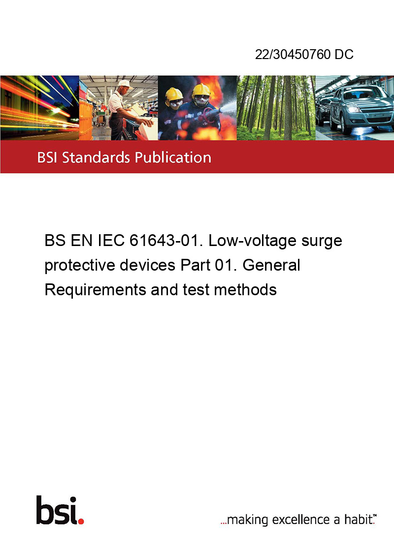 22/30450760 DC BS EN IEC 61643-01. Low-voltage surge protective devices ...