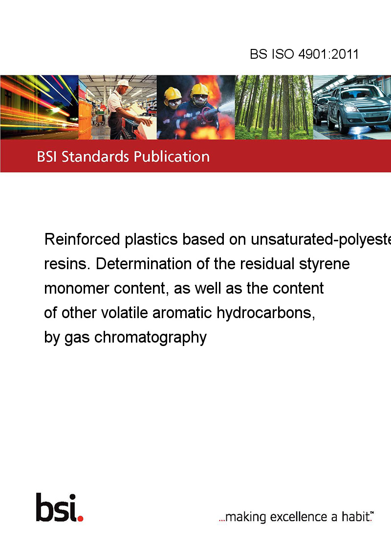BS ISO 4901:2011 Reinforced plastics based on unsaturated-polyester resins. Determination of the ...