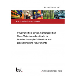 BS ISO 5782-1:1997 Pnuematic fluid power. Compressed air filters Main ...