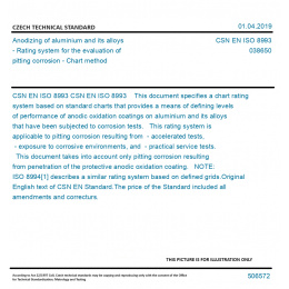 CSN EN ISO 8993 - Anodizing of aluminium and its alloys - Rating system ...