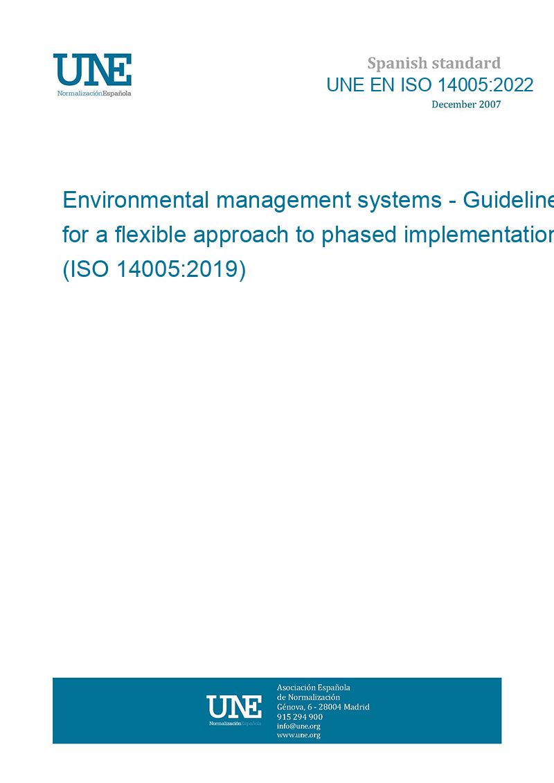 UNE EN ISO 14005:2022 Environmental management systems - Guidelines for ...