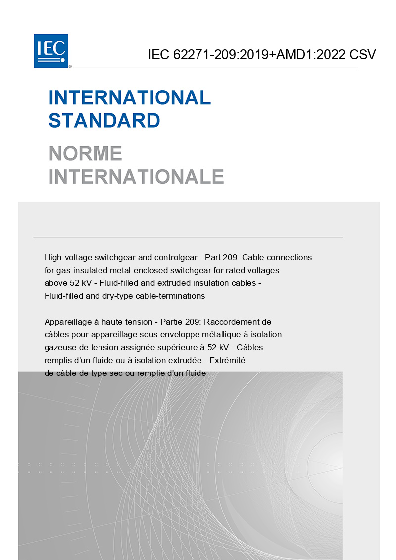 IEC 62271-209:2019+AMD1:2022 CSV