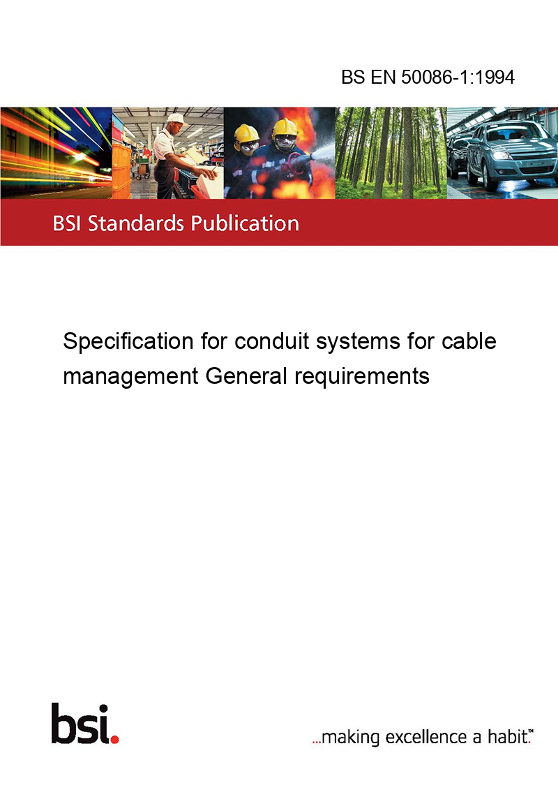 BS EN 50086-1:1994 Specification for conduit systems for cable ...