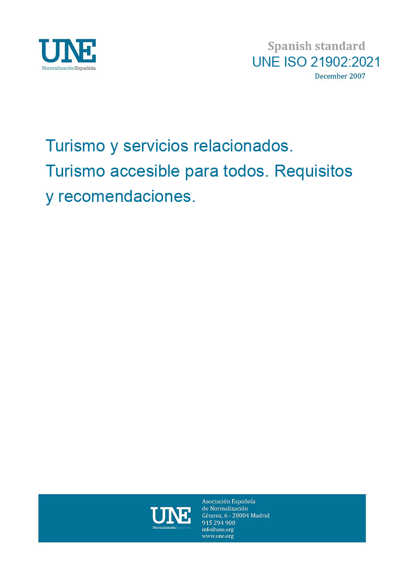 UNE ISO 21902:2021 Tourism and related services — Accessible tourism ...