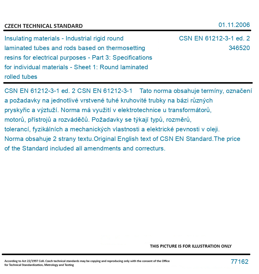 CSN EN 61212-3-1 ed. 2 - Insulating materials - Industrial rigid round ...