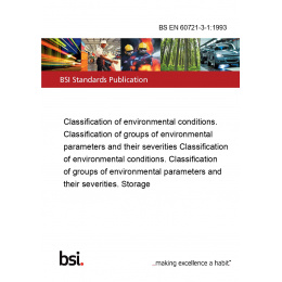 BS EN 60721-3-1:1993 Classification of environmental conditions ...
