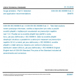 CSN EN IEC 60099-5 ed. 3 - Surge arresters - Part 5: Selection and ...