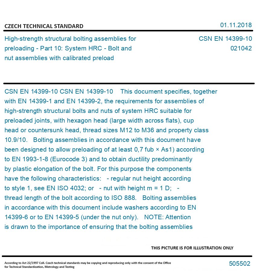 CSN EN 14399-10 - High-strength structural bolting assemblies for ...