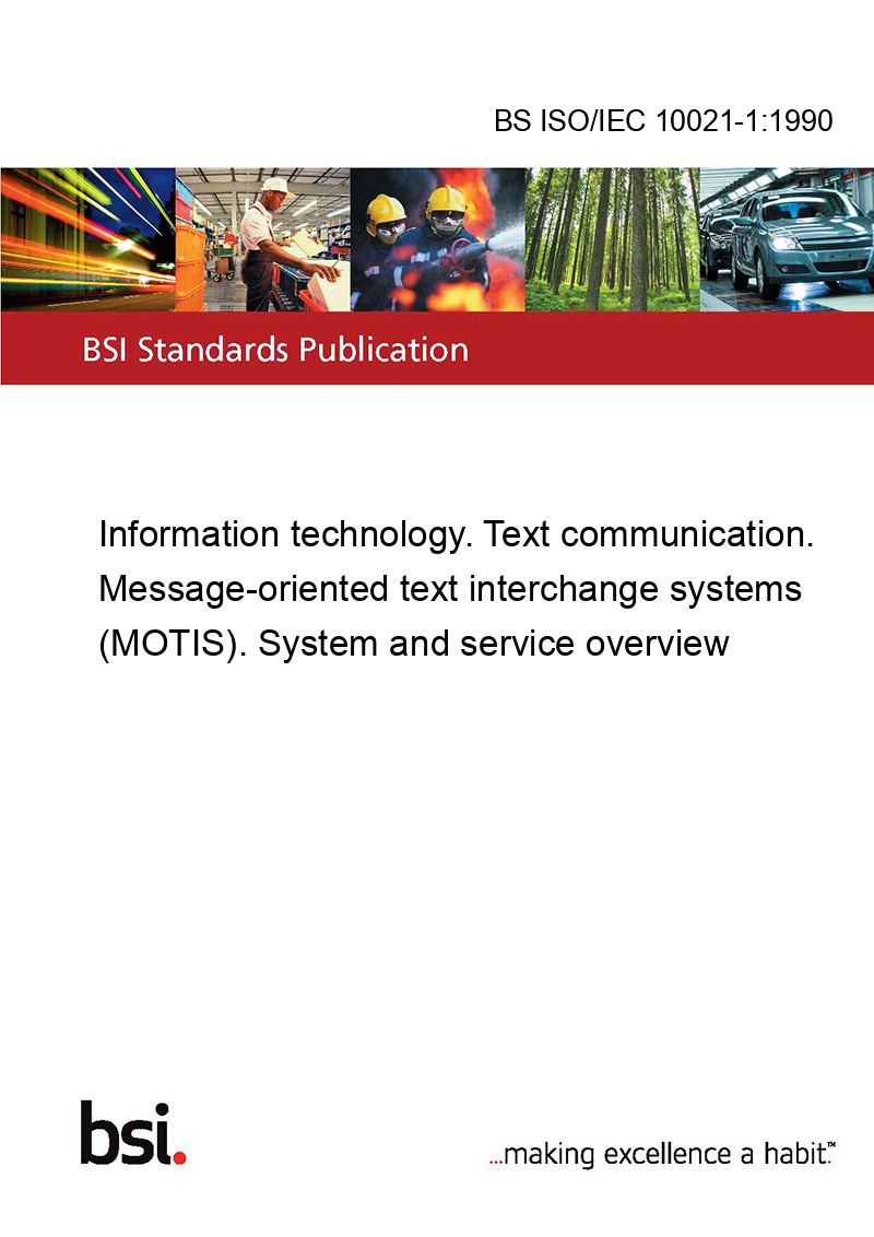 BS ISO/IEC 10021-1:1990 Information technology. Text communication ...