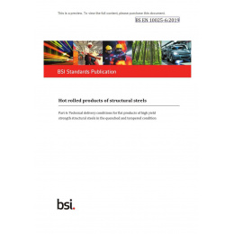 BS EN 10025-6:2019 Hot rolled products of structural steels Technical ...