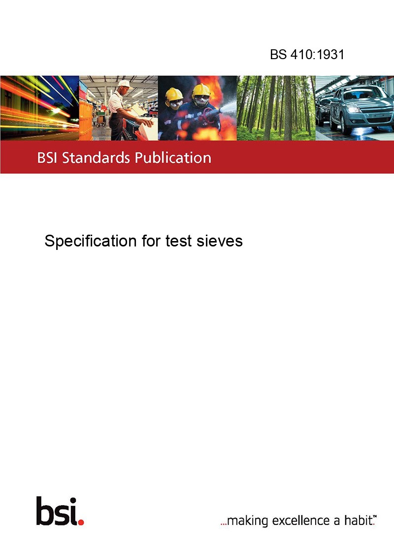 BS 410:1931 Specification for test sieves