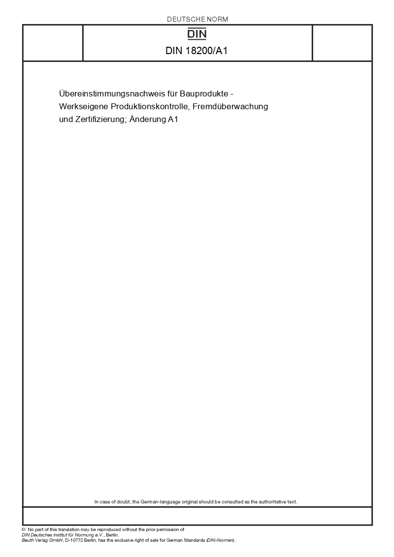 DIN 18200/A1