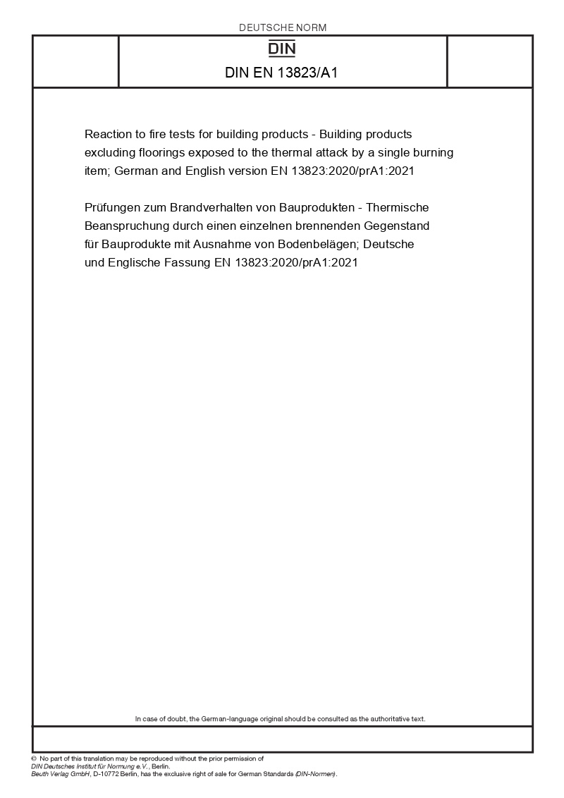 DIN EN 13823/A1